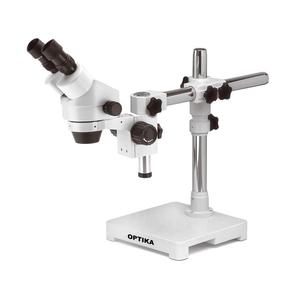 Microscope stéréo zoom Optika SZM-3, binoculaire, 7x-45x, statif avec ...