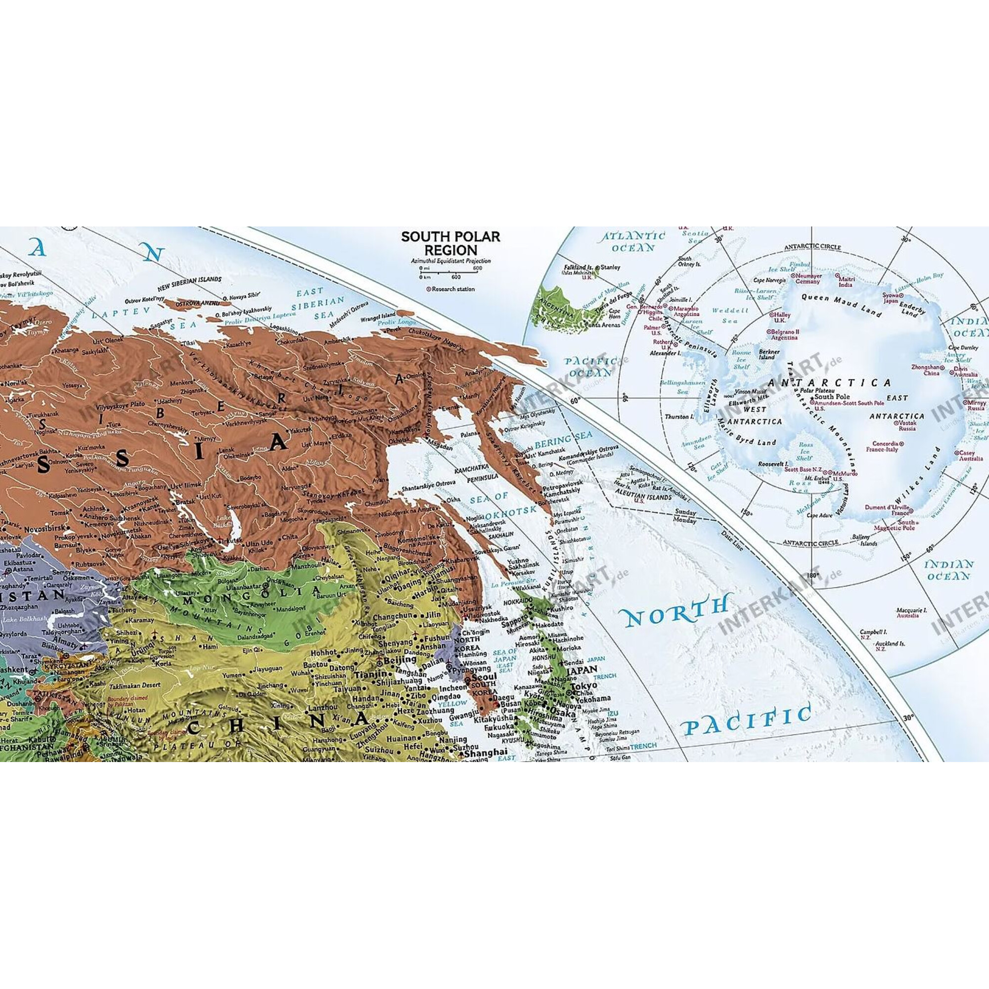 National Geographic Decorative map of the world political, large