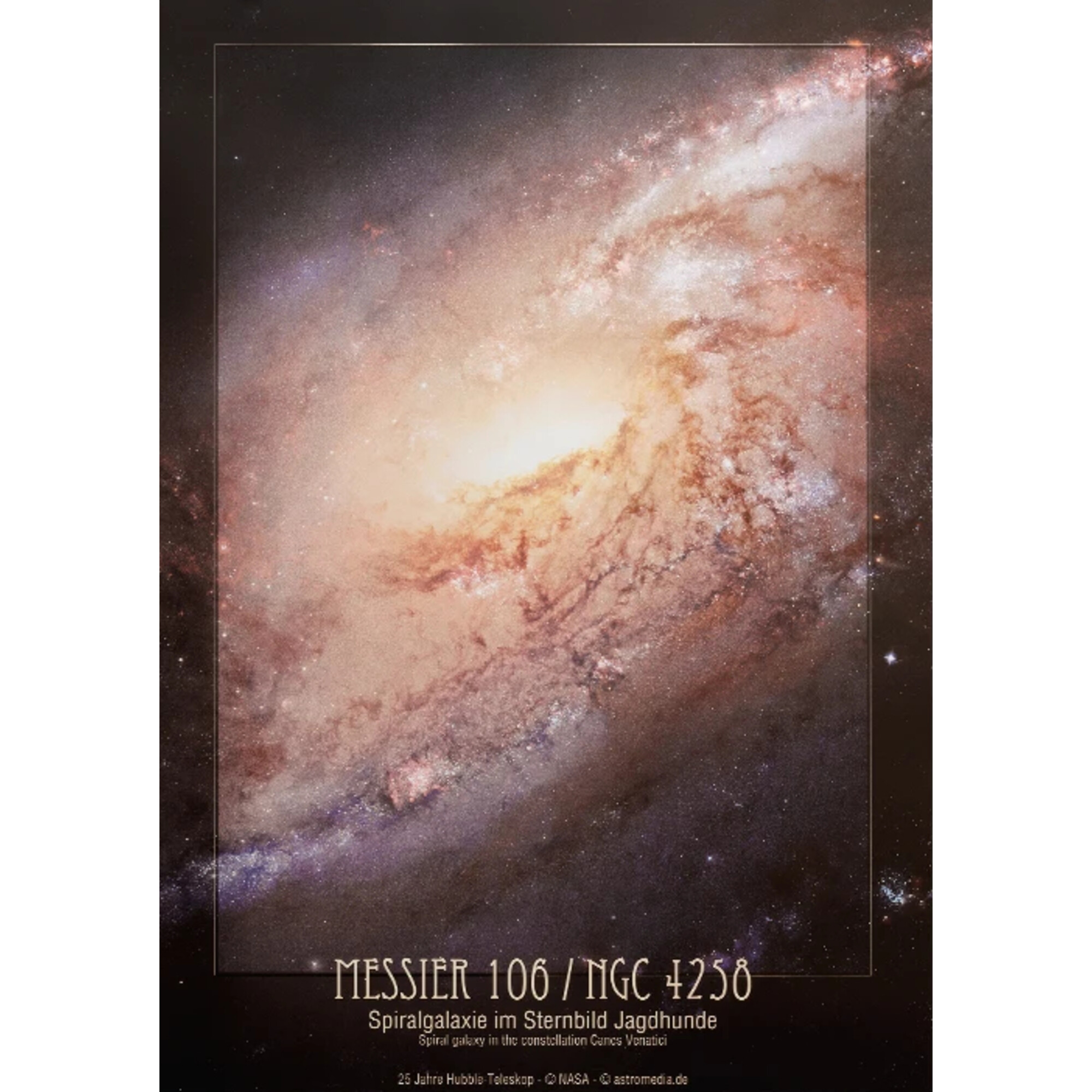 AstroMedia Poster Spiralgalaxie Messier 106