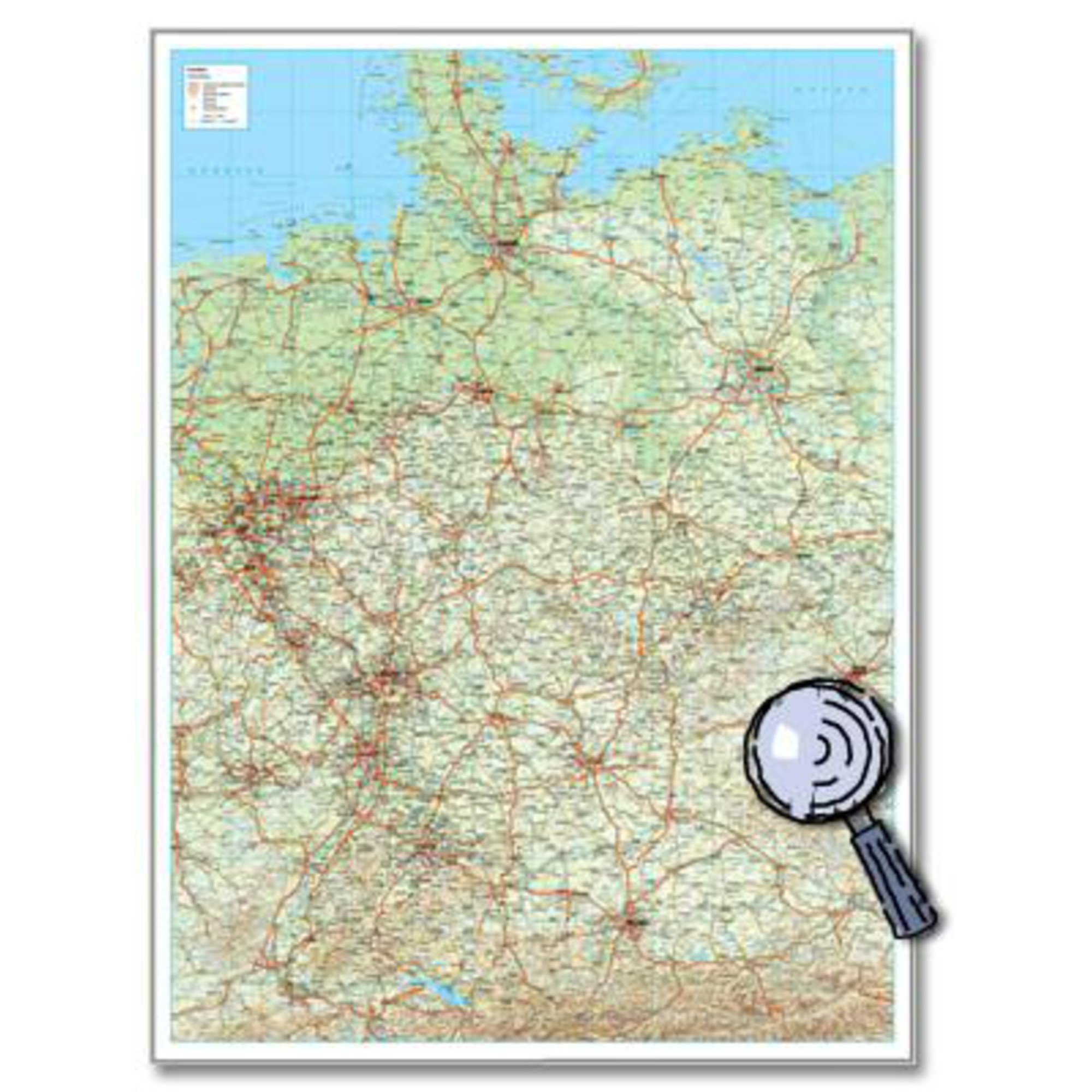 Bacher Verlag Landkarte Straßenkarte Deutschland 1:1,4 Mio. Miniposter Bacher Verlag Landkarte Straßenkarte Deutschland 1:1,4 Mio. Miniposter