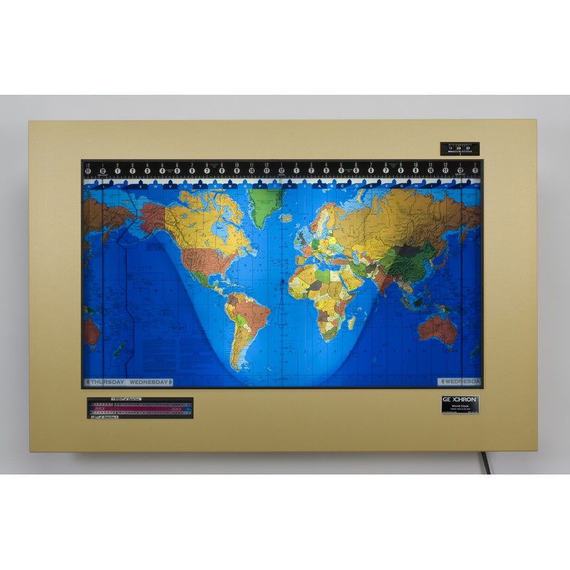 Geochron Original Kilburg in gold anodized aluminium black bordered design