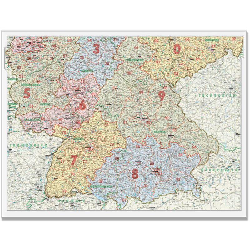 Bacher Verlag Postcode Map For Southern Germany 1 500 000 Bacher Verlag Postcode Map For Southern Germany 1 500 000