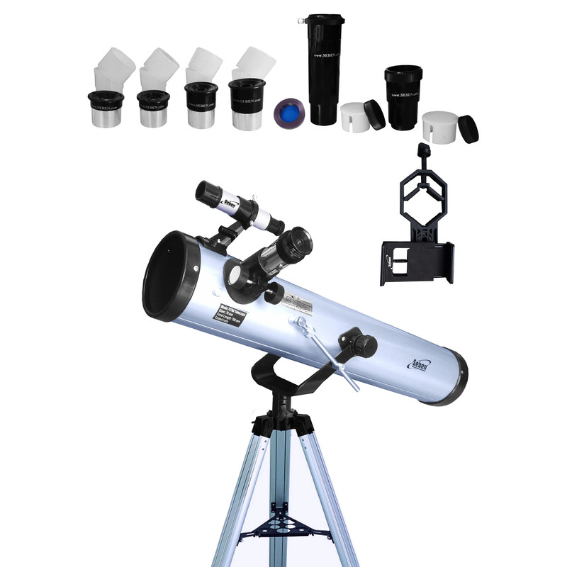 Seben 76-700 Reflector Telescope + Smartphone Camera Adapter Holder ...